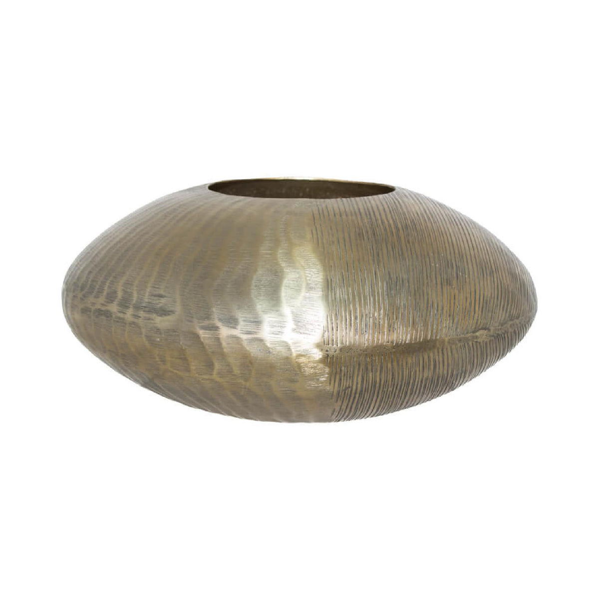 Gold Textured Metal Shallow Vase – The Home Quarter