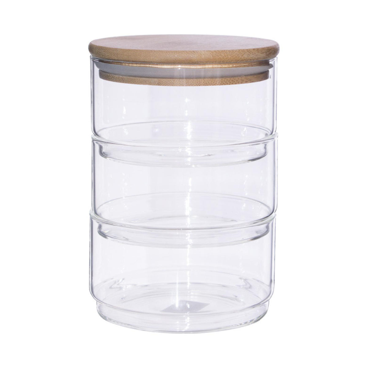 Stackable Glass Containers with Bamboo Lid – The Home Quarter